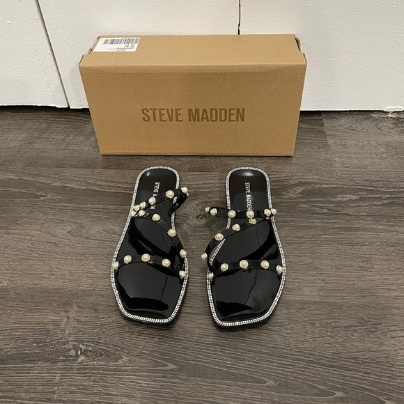 Steve Madden | Shoes | Nwt Steve Madden Pearl Embellishment Studded ...